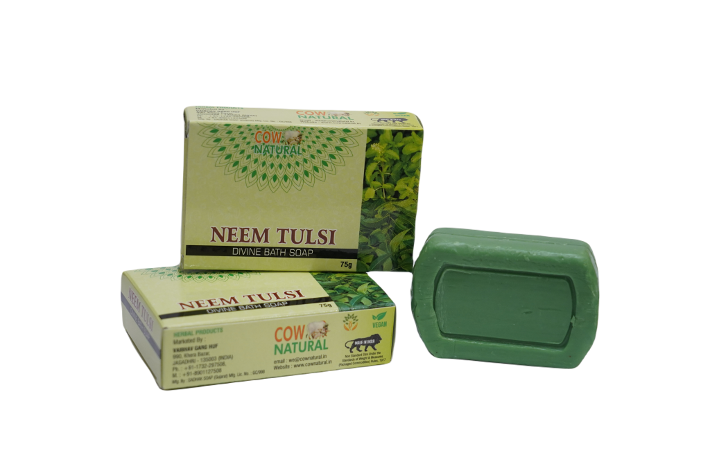 CowNatural Neem Tulsi Soap - Cow Natural